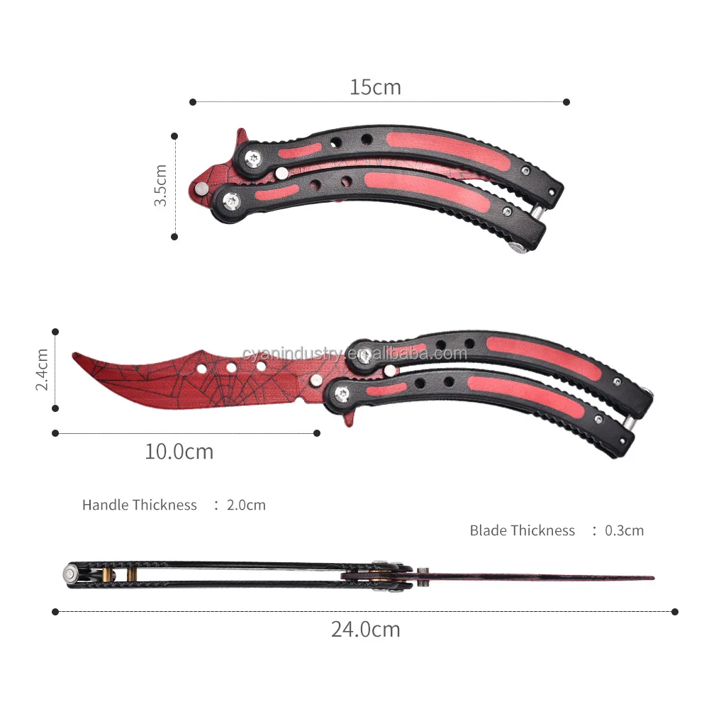 Balisong Butterfly Training Knife Trainer Practice 3d Pattern Outdoor ...