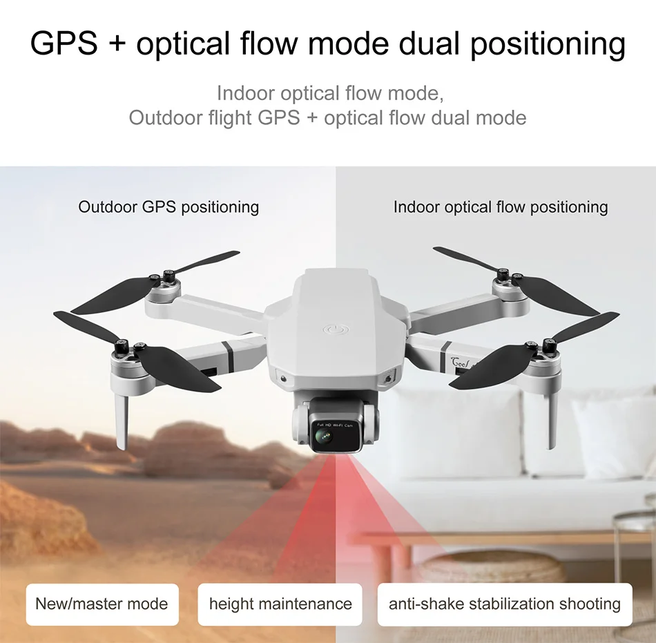 Drone S107 4k Hd Gps Camera 5g Wifi Fpv 28min Flight Time Brushless ...