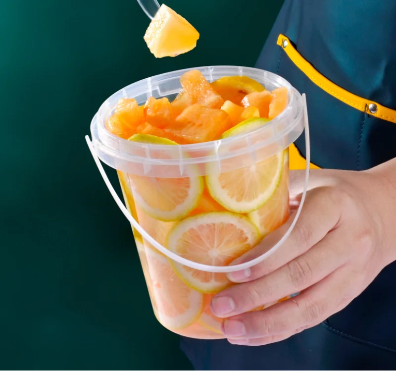 24oz 32oz Plastic Drink Cup with Handle Fashionable Super Big Bubble ...