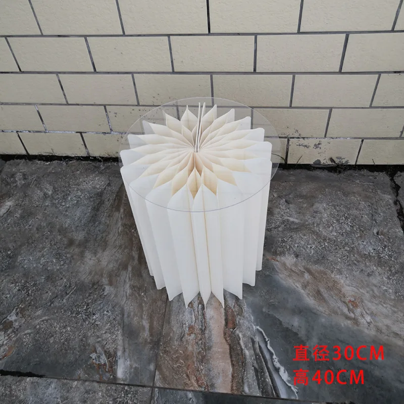 Deformed Folding Cylinderl Paper Cake Plinth Stand Dessert Table Stage ...