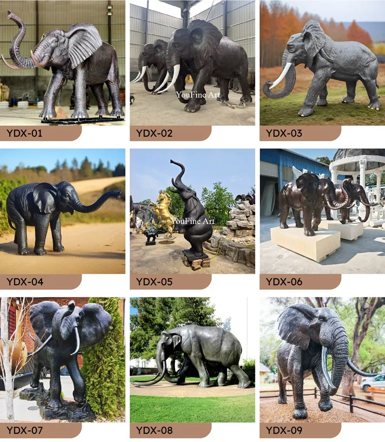 Large Metal Elephant Statue - Protect & Decorate Your Space