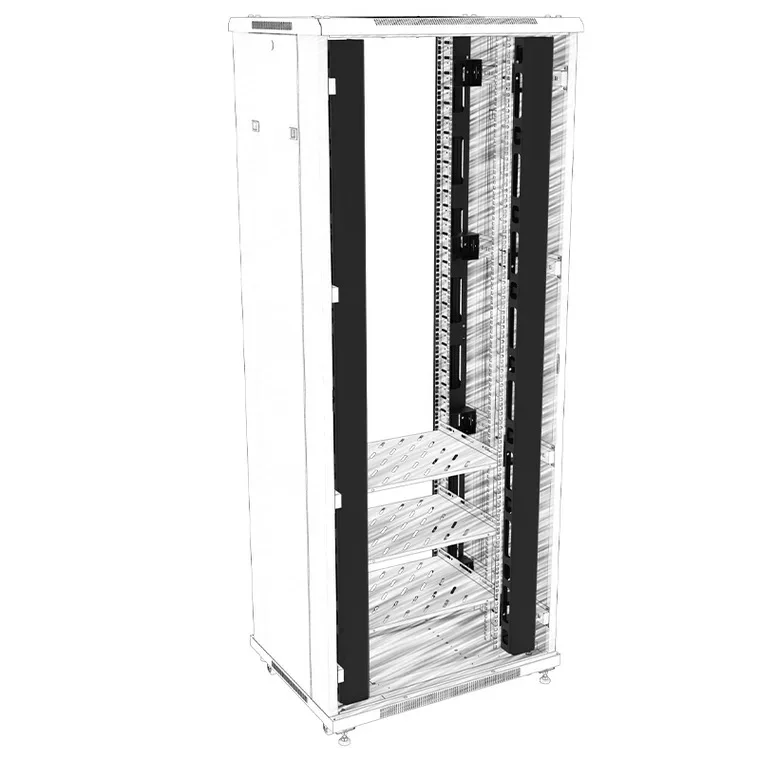 Vertical Routing Slot Rack Mounted Cabinet 18u 22u 27u 32u 37u 42u Open ...