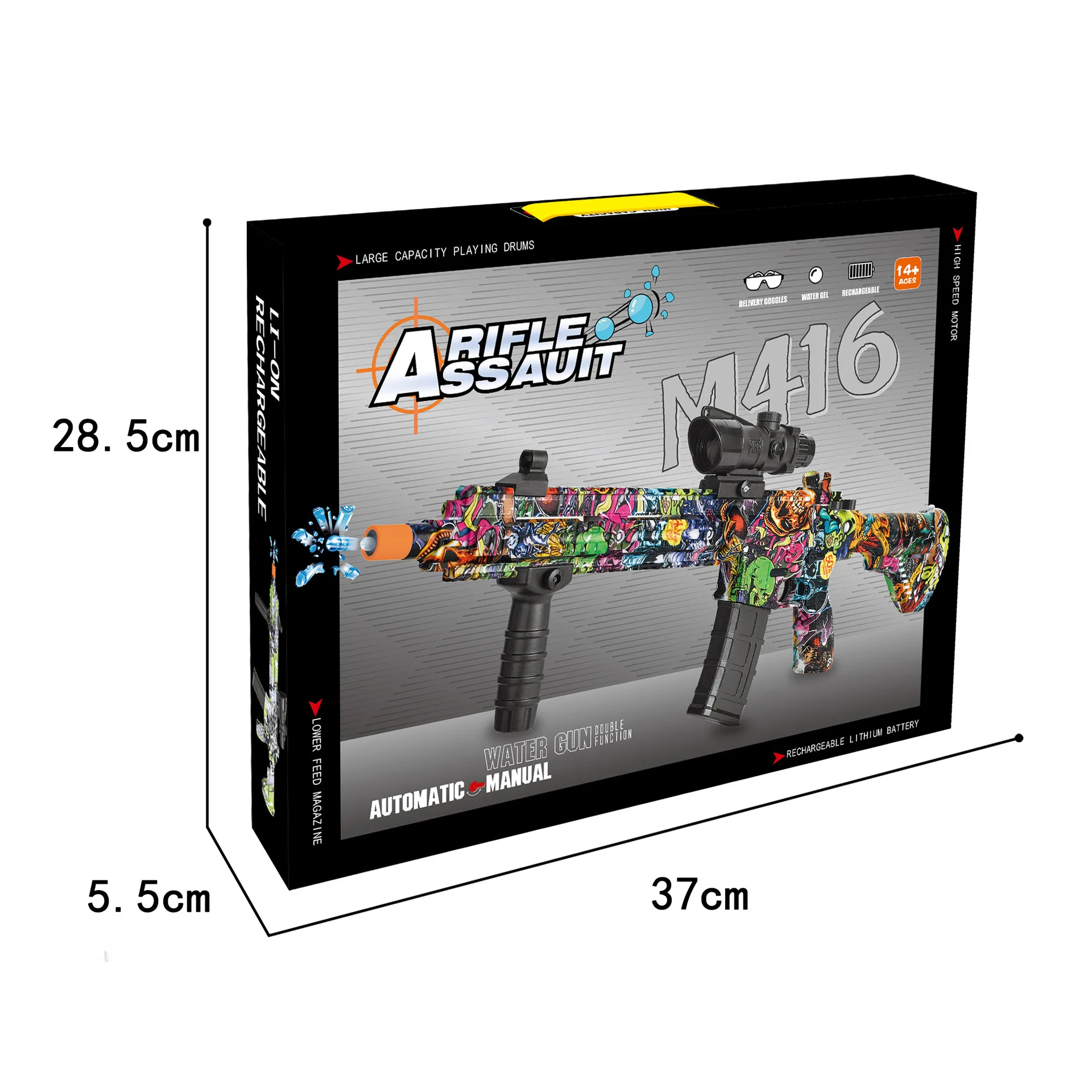 Graffiti Electric Gun Outdoor M416 Splatter Ball Water Condensation ...