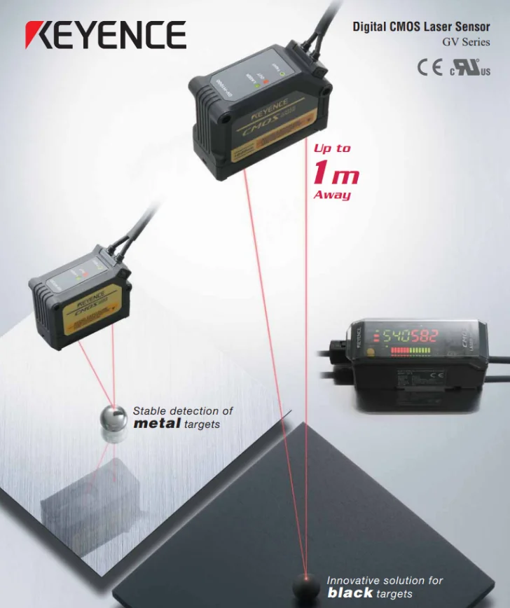 Keyence Genuine Digital Cmos Laser Sensor Gv Series Amplifier Unit Host ...