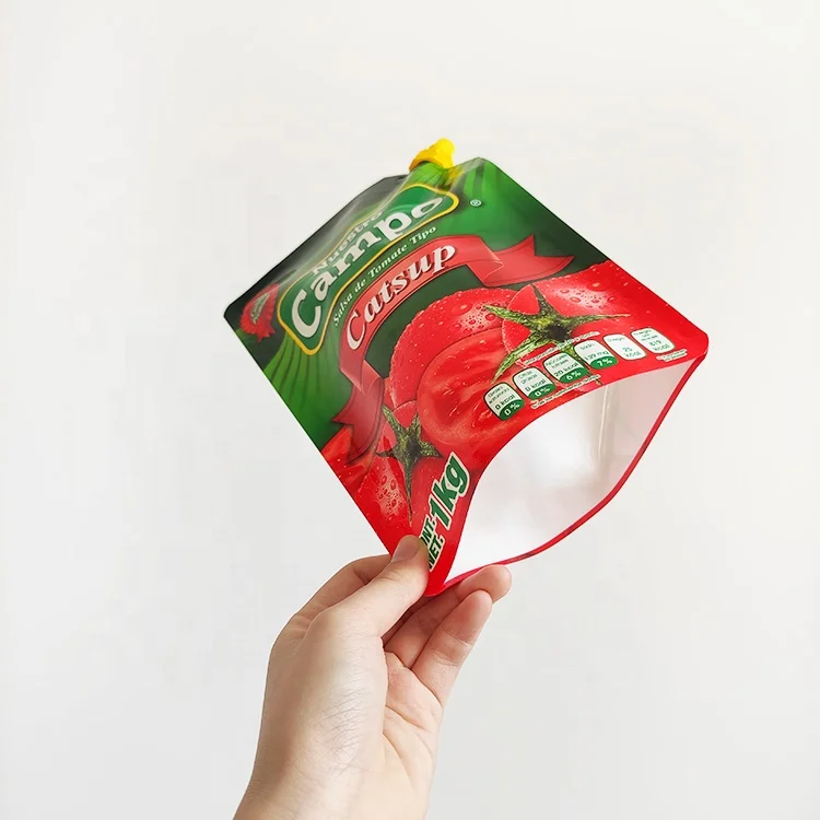 Custom Empty Mexican Tomato Paste Catchup Sauce Packing Plastic Spout ...