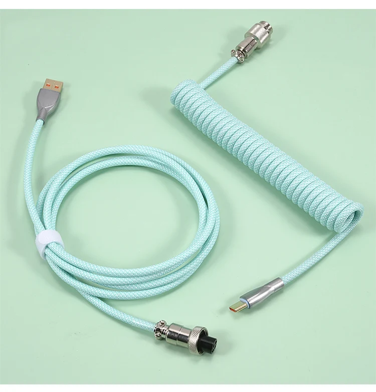104keys Mechanical Keyboard Coiled Cable Wire Type C Custom Usb Port ...