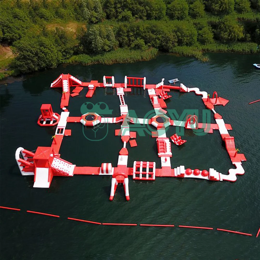AOYU Water Park Design Inflatable Floating Platform Customized Commercial Water Obstacle Course ...