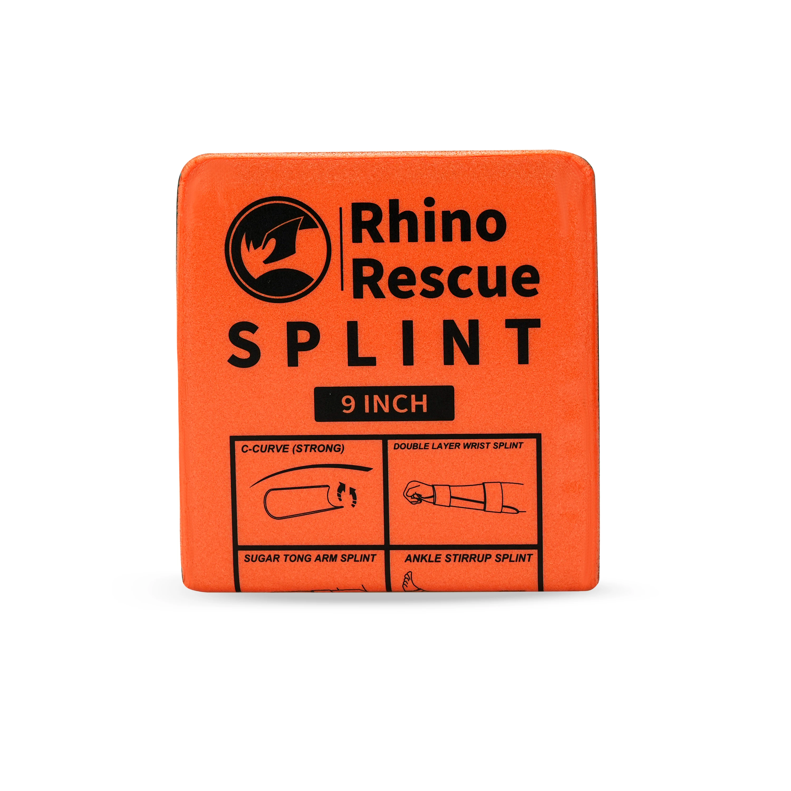 Rhino Rescue 9 Inch First Aid Medical Aluminum Splint Flexible Fracture ...