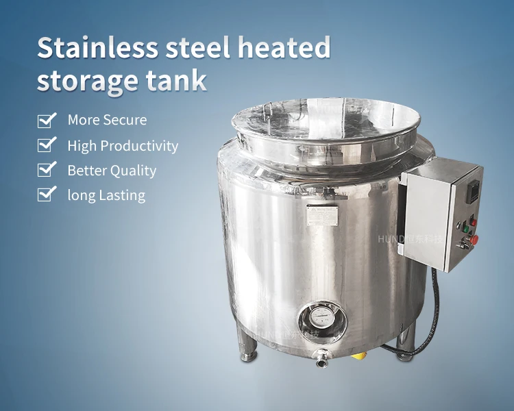 1000l Vertical Storage Tank Milk Storage Machine Stainless Steel Heated ...