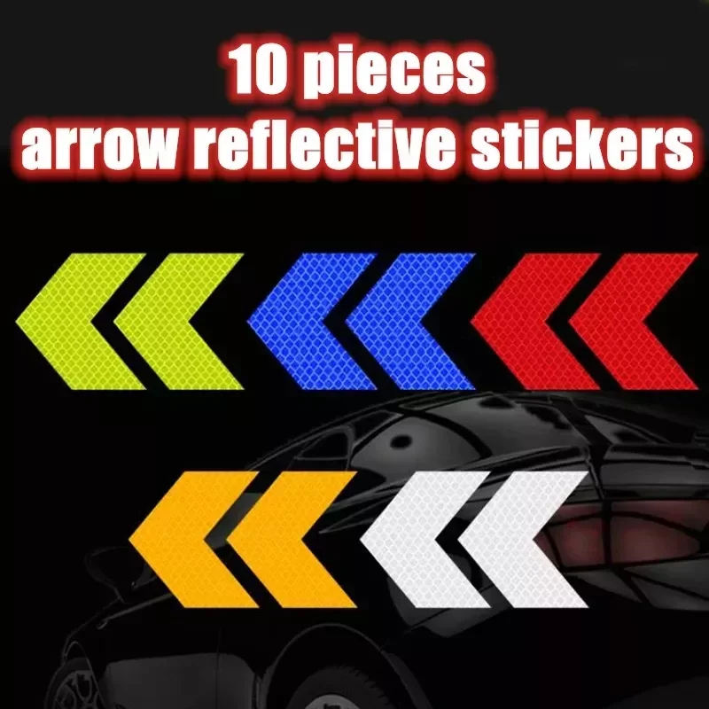 Wholesale Car Sticker Reflective Arrow Sign With Body Reflection 10pcs ...