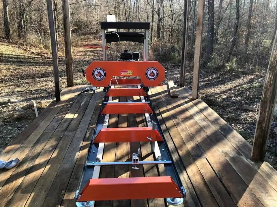 Wood Sawmill Lumber Mill Band Saw Mill with 15hp Engine