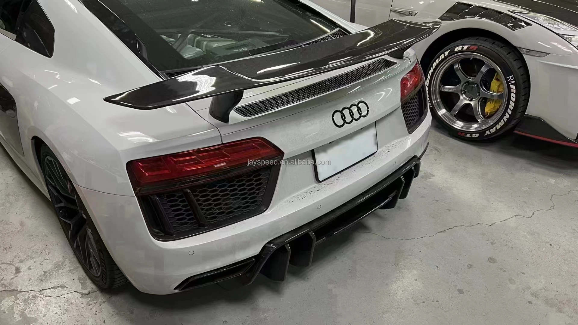 Carbon Fiber V Style Rear Spoiler For Audi R8 Tailfin Rear Wing - Buy ...