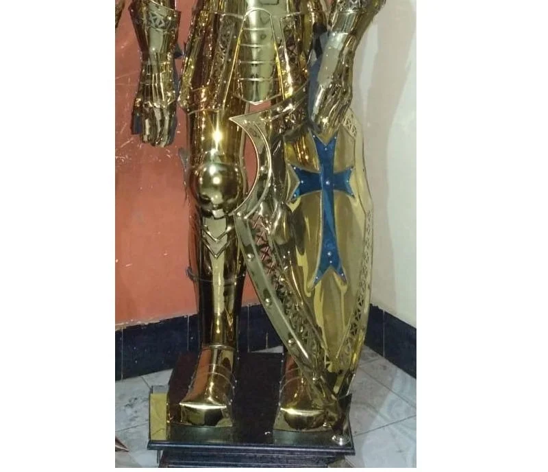 Handmade Copper and Steel Crusader Medieval Knight Armor