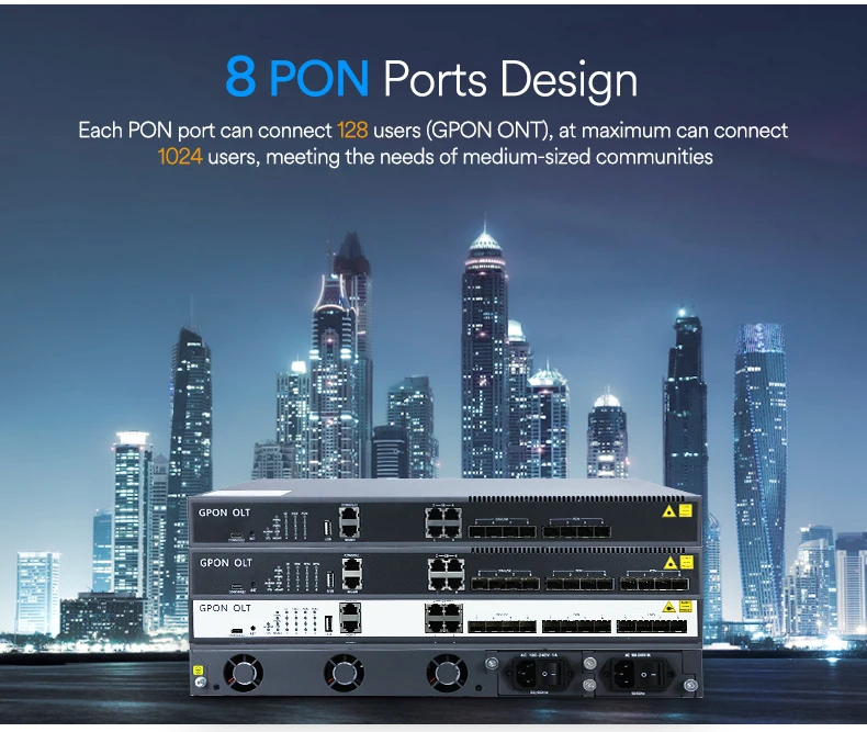 Hot Selling China Manufacturer 8 Pon Port Gpon Olt Support Ftth Fttb ...