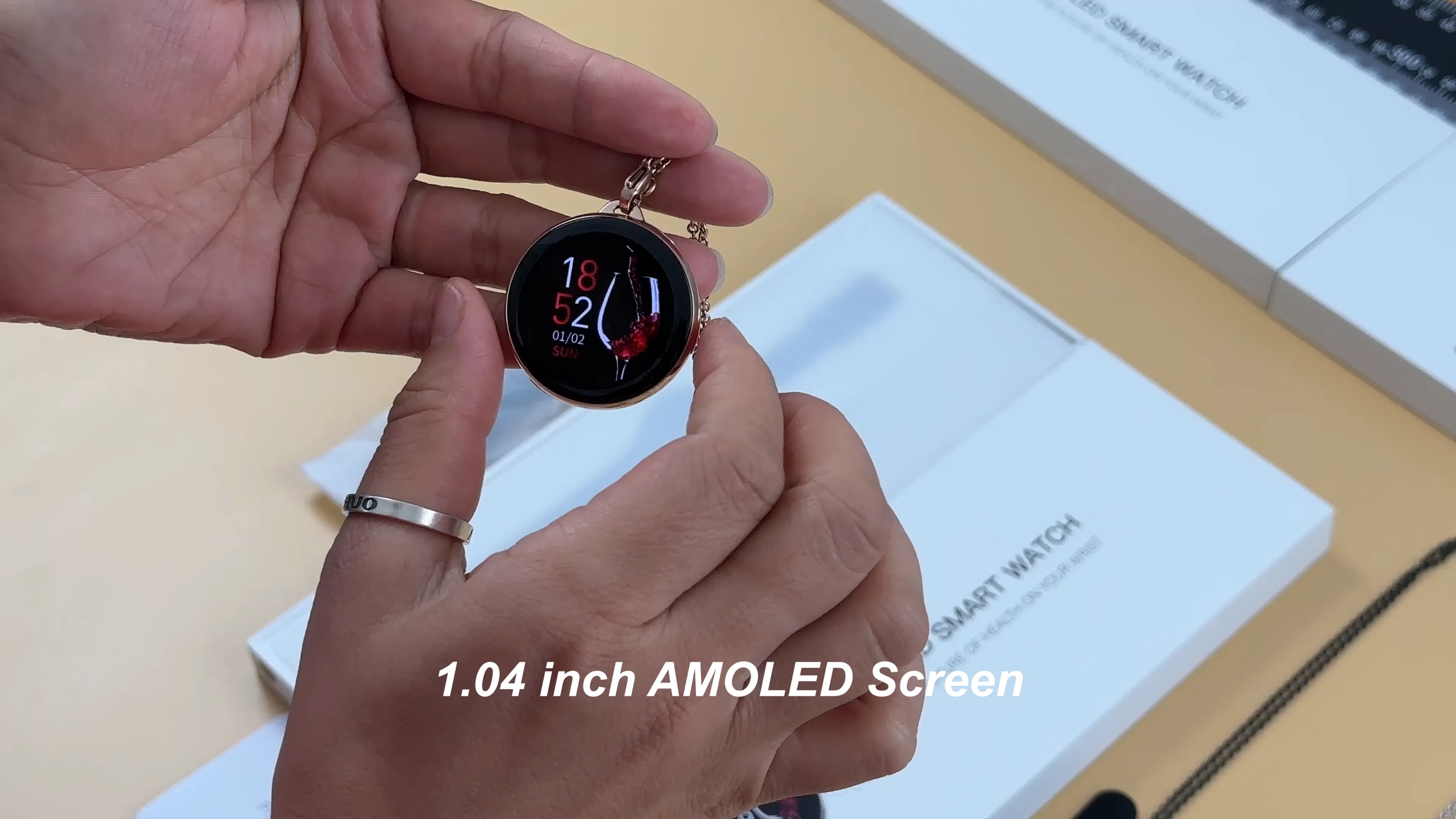 Dm75 Ultra Slim Smart Watch For Women Ladies With Amoled Screen Free ...