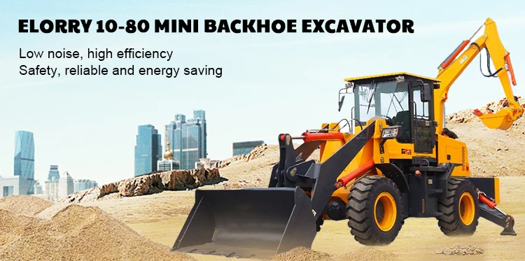 ELORRY 10-80 BACKHOE - 8 Ton Backhoe Loader 4x4 Digging Equipment