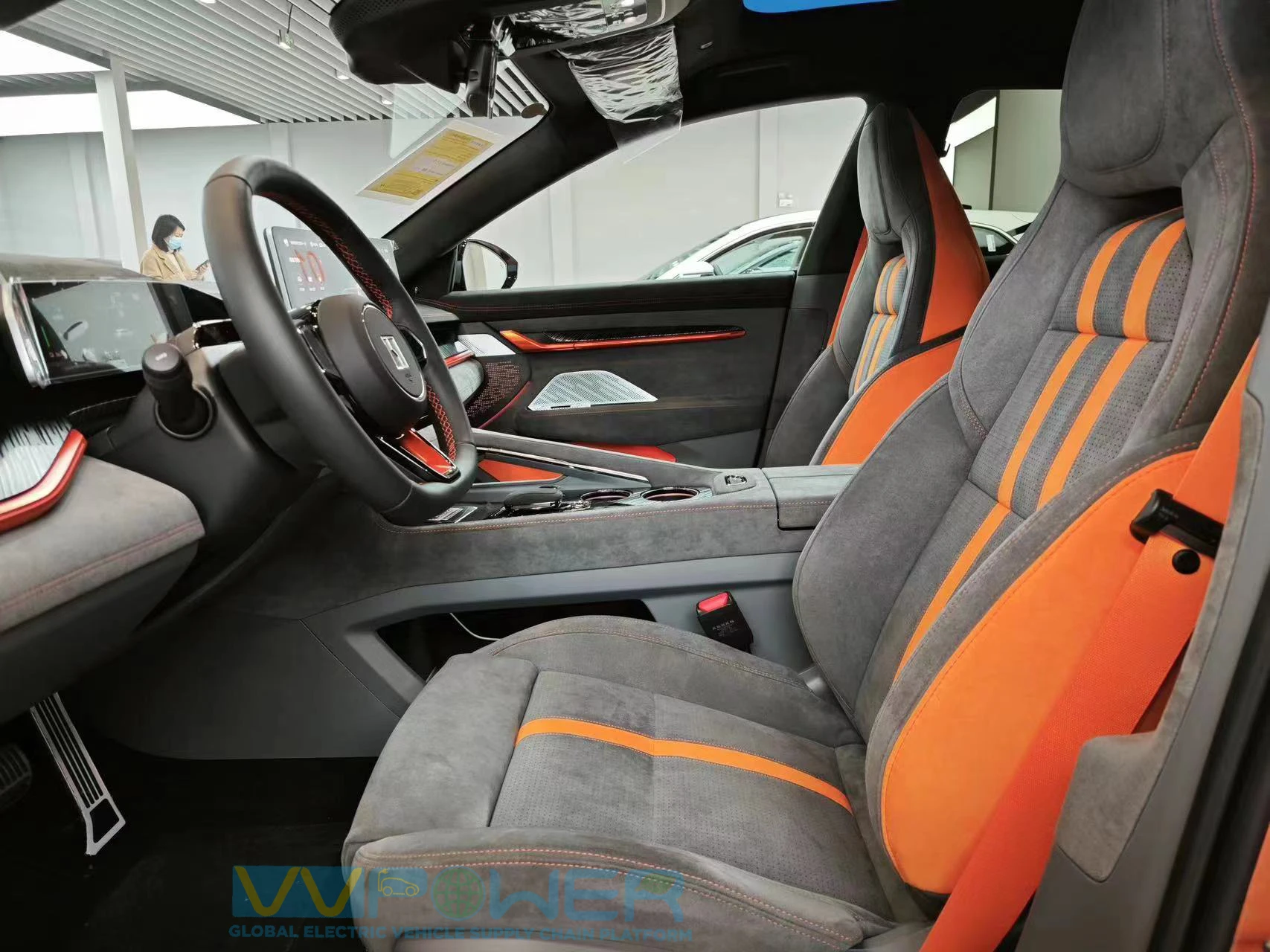 Orange Color in Stock Zeekr 001 Electric Car WE ZEEKR-001 YOU Edition ...