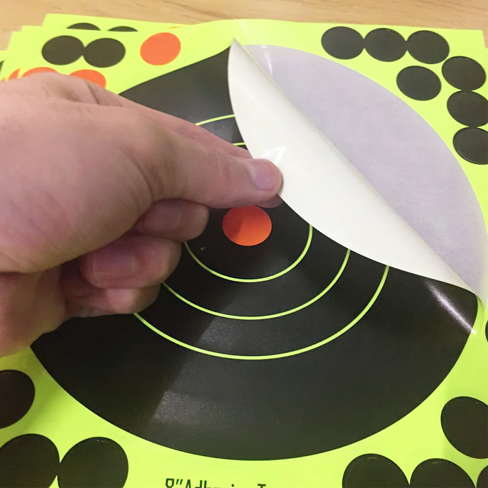 8" Splatter Target Stickers - Adhesive Reactive Shooting Targets