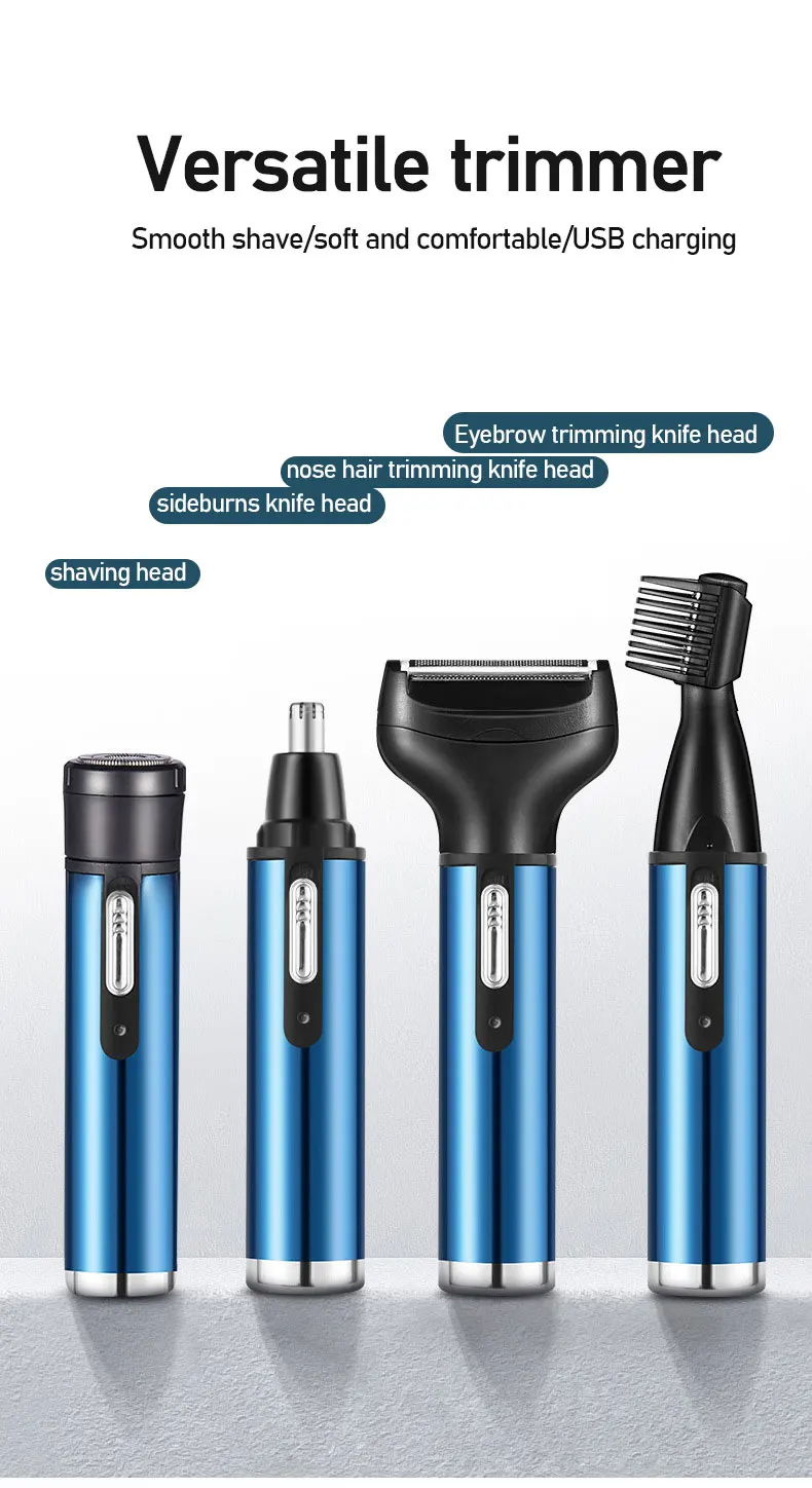 2022 Hot 4 In1 Nose Hair Trimmer Nasal Wool Implement Nose Hair Cut ...