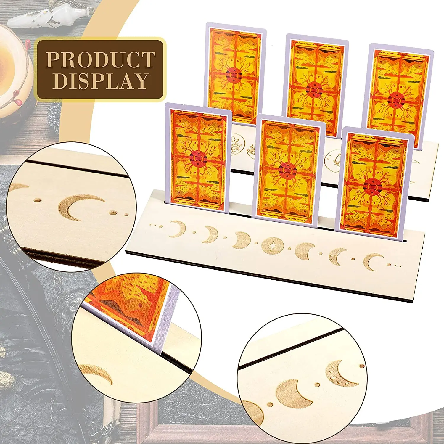 Wooden Tarot Card Display Card Base Stable Durable Tarot Card Stand ...