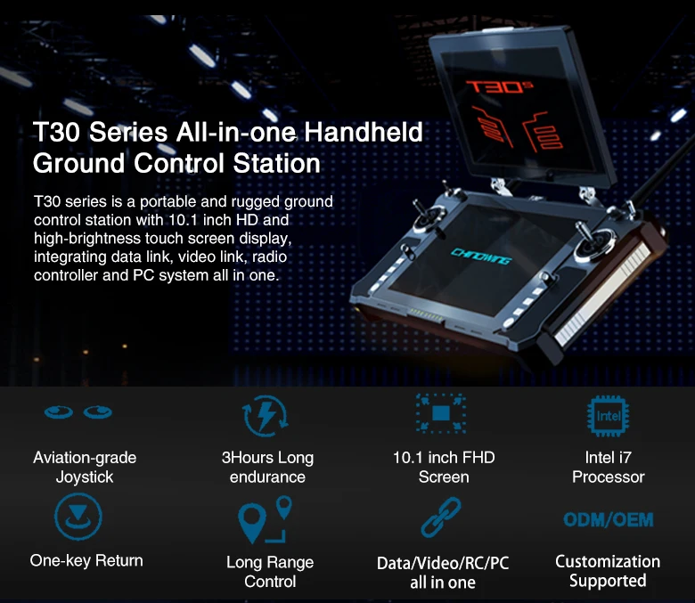 Foxtech T30S Dual-screen Portable UAV Ground Control Station & FPV ...