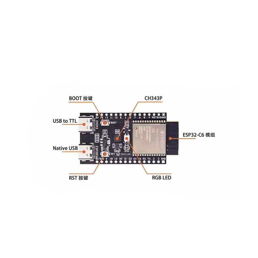 Esp32 C6 Wroom 1 N16 Esp32 C6 Development Board Core Board Iot Wifi