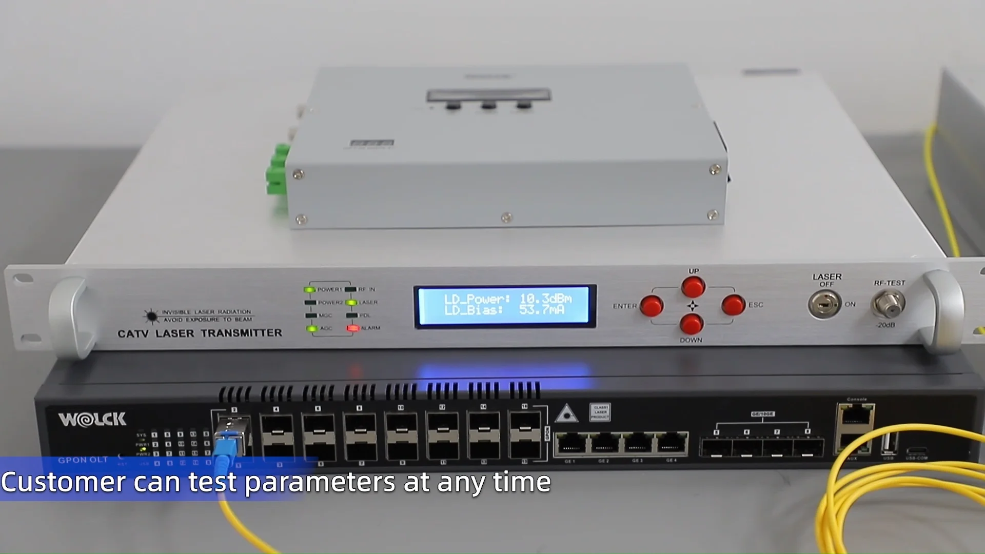 Wolck 1550nm Mini Catv Fiber Optical Laser Transmitter With 2 Output ...