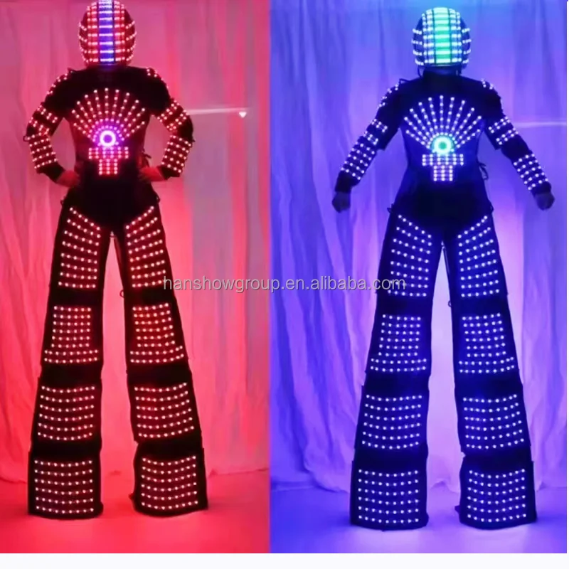Nightclub Bar Stage Led Led Stilts Out Wine Dress Dance Performance ...