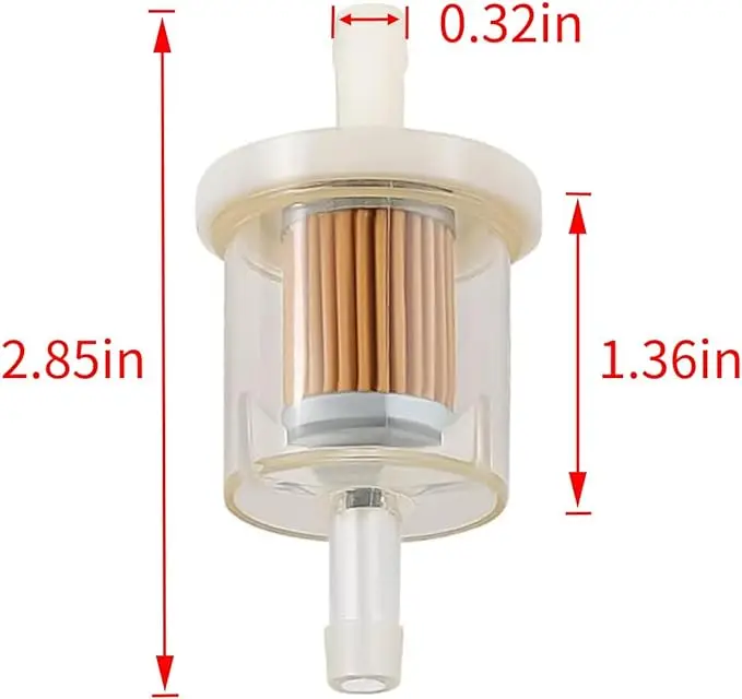 691035 493629 Fuel Filter for BS 40 Micron 1/4 Inline Fuel Filter ...