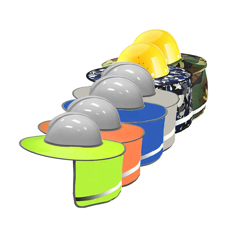 Ant5ppe Summer Hard Hats Neck Shield Safety Helmet With Reflective Neck ...