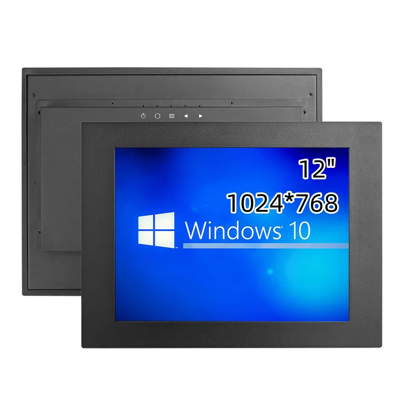 12 Inch 1024*768 Panel Mount Monitor Embedded Capacitive Touch Screen ...