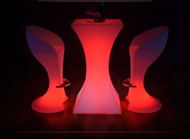 Rgb Colorful Led Glass Top Cocktail Table For Party - Buy Colorful Led ...