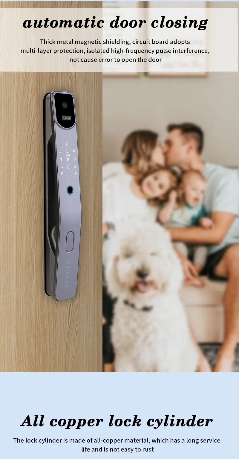 Biometric Fingerprint Smart Lock Digital Password Rfid Card Security ...