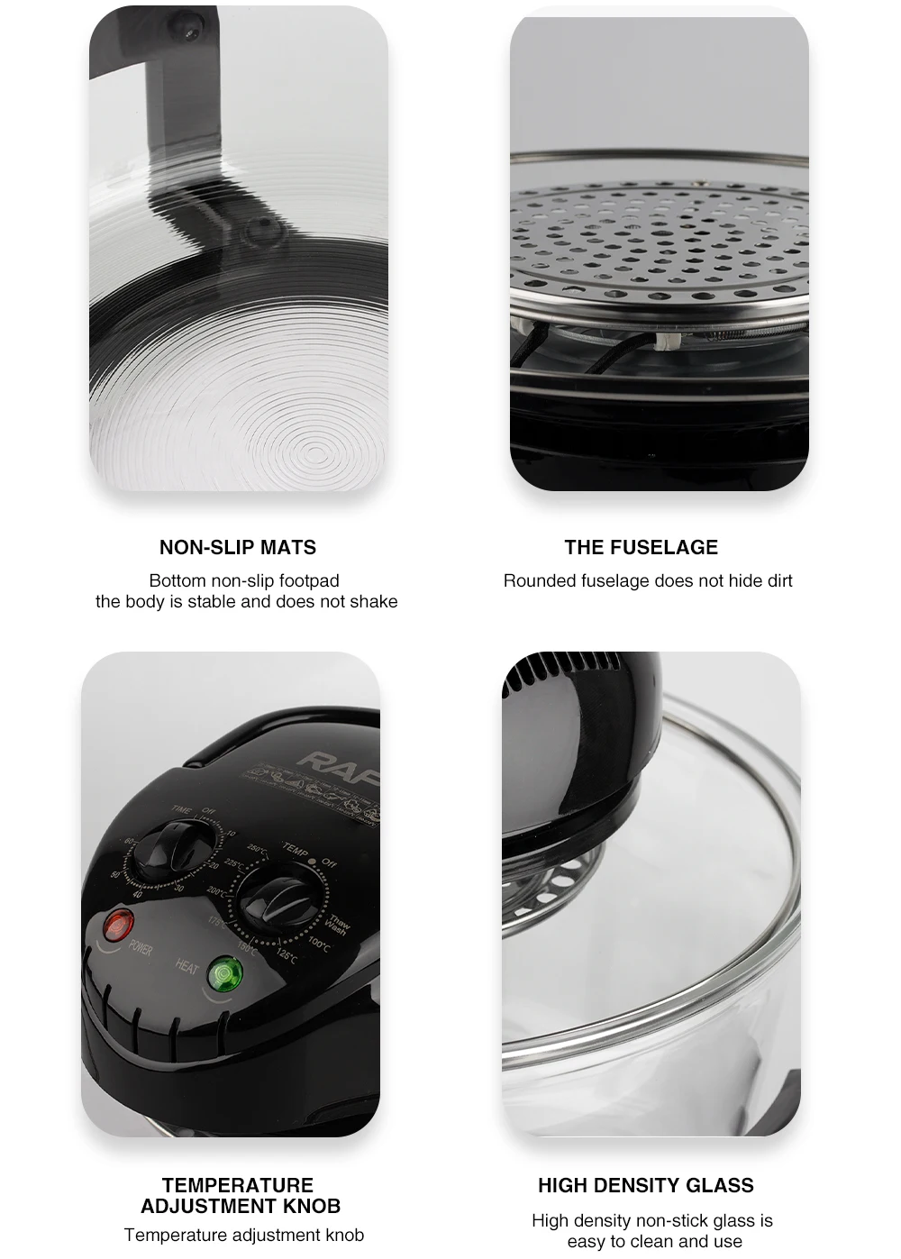 Raf Multifunctional Cooker - Efficient Air Fryer 12L
