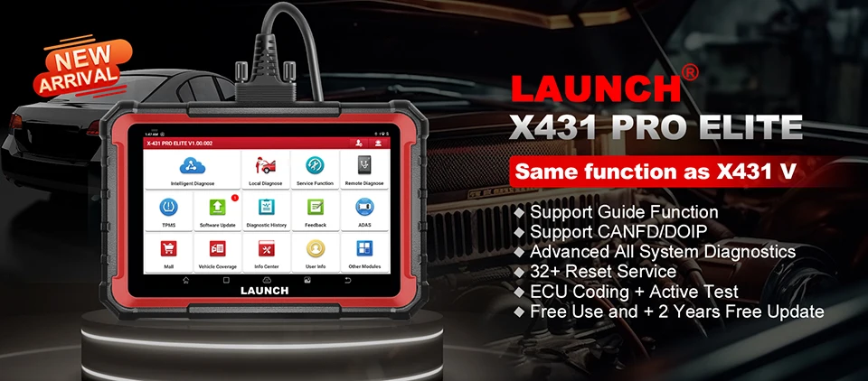 Launch X431 Pro Elite Car Full System Diagnostic Tools Obd Obd2 Scanner ...
