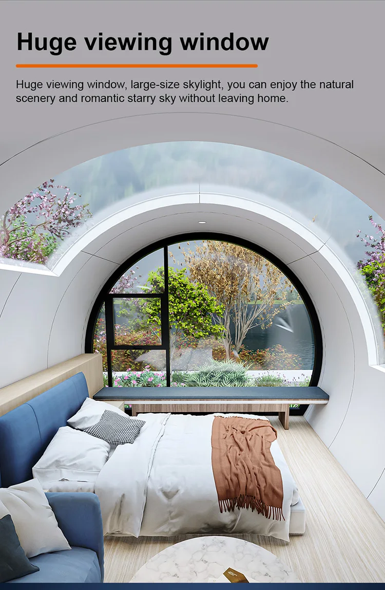 Steel Micro Hotel Module - Space Garden Capsule House O5
