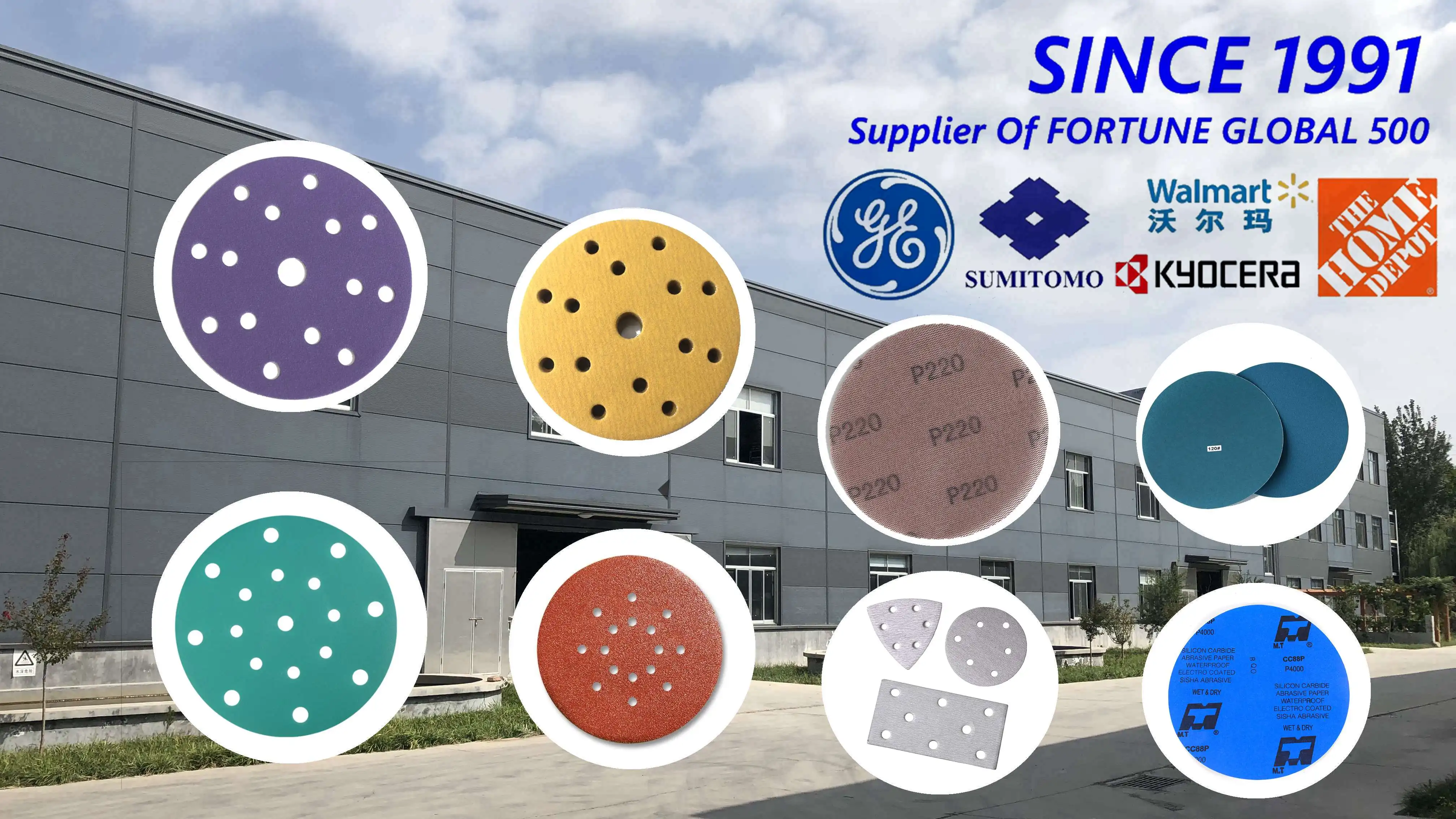 P400/800/2000 Dry Aluminium Oxide Round Sand Paper 5/6/7 Inch Sanding ...