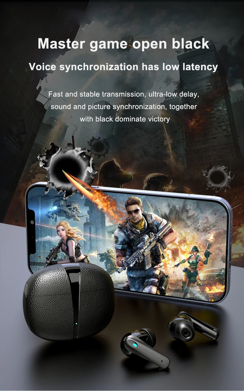 Leather Tws Wireless Earphone Enc Bluetooth Call Earbuds Anc Active ...