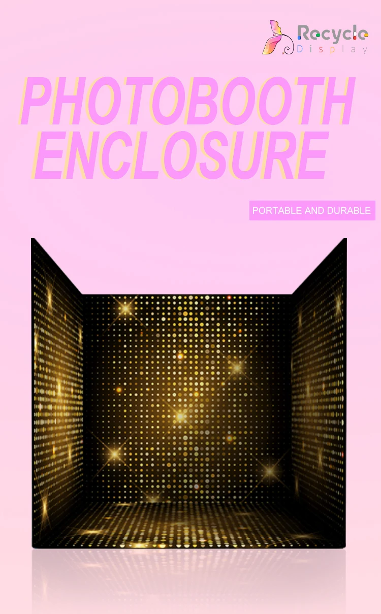 Photo Booth Enclosure Backdrop Stand Cube Photo Booth Background Green ...