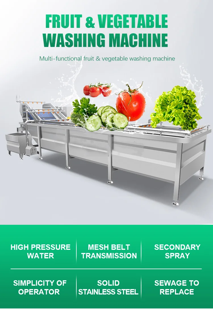 High Capacity Bubble Fruit And Veggie Washing Machine Fruit Vegetables ...