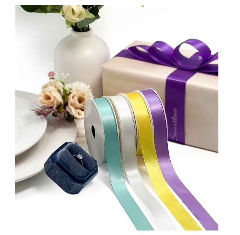 Gift Satin Ribbon Roll 1 1/2 Inch Satin Ribbon 4 cm 100 Yards for ...