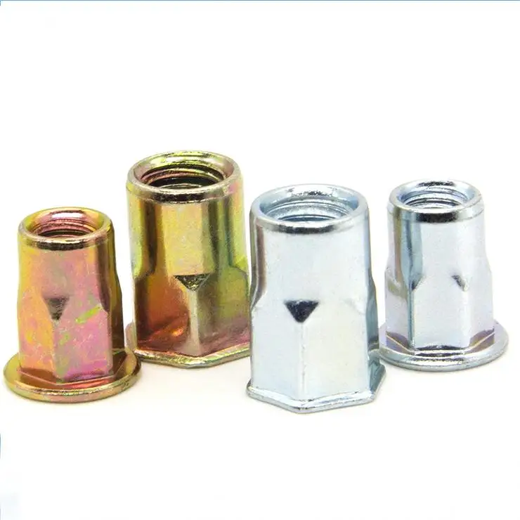 M3 M6 M8 M10 Steel Galvanized Pre Bulbed Cross Insert Rivet Nut Rivnuts ...