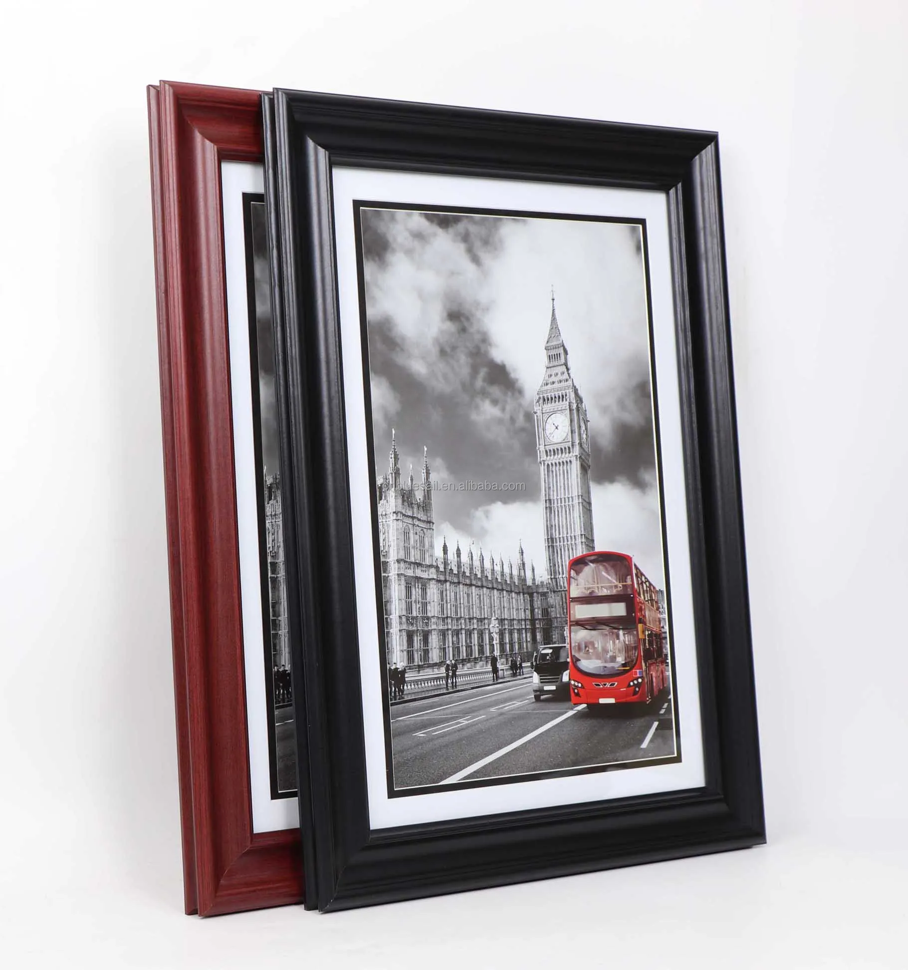 13x19" Black Museum Frame With Double Matt (2inch Wide,1inch Deep ...