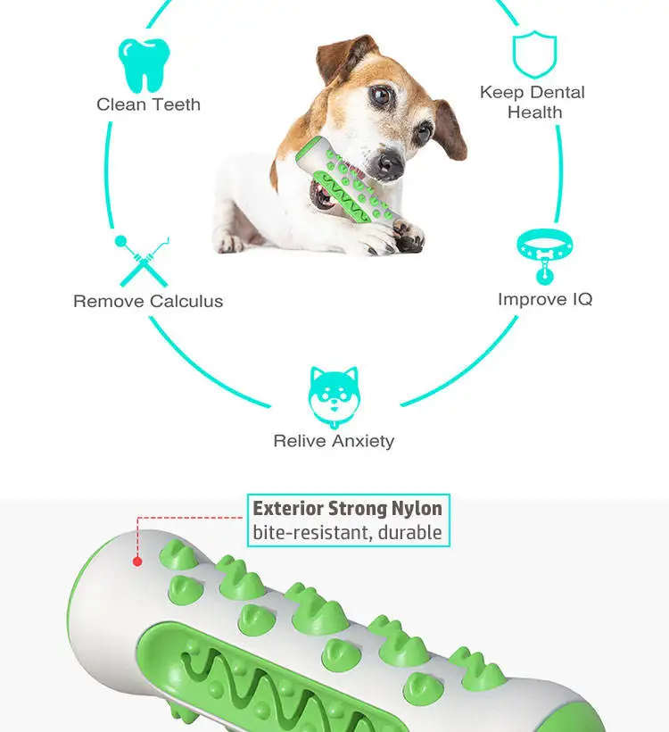 ZMAKER Custom Dental Care Rubber Dog Chew Toys for Clean Teeth
