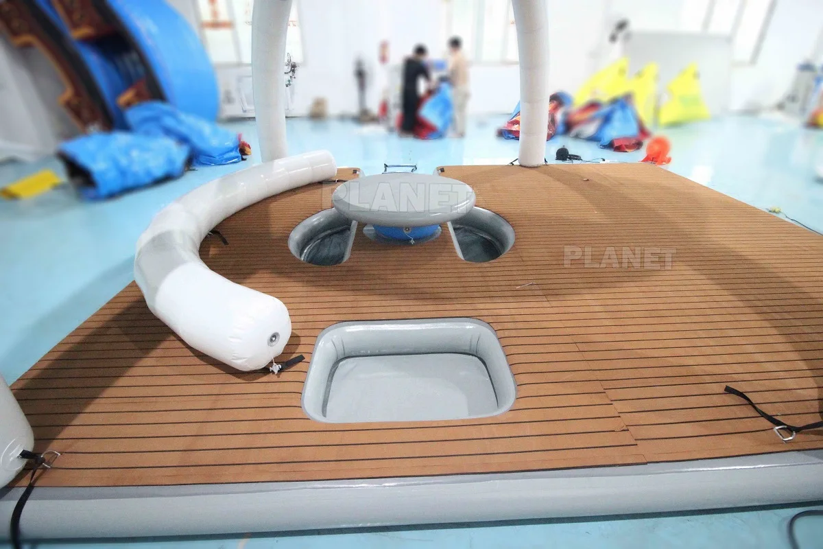 Hot Summer Comping Leisure Water Floating Dock Inflatable Pontoon With ...