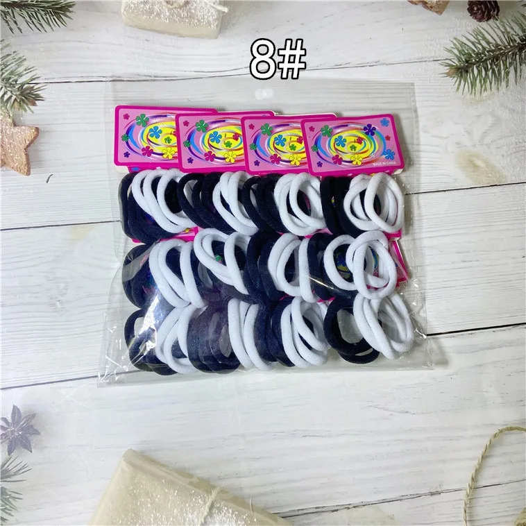72pcs/pack Nylon Seamless Scrunchies for Baby Girls Hair