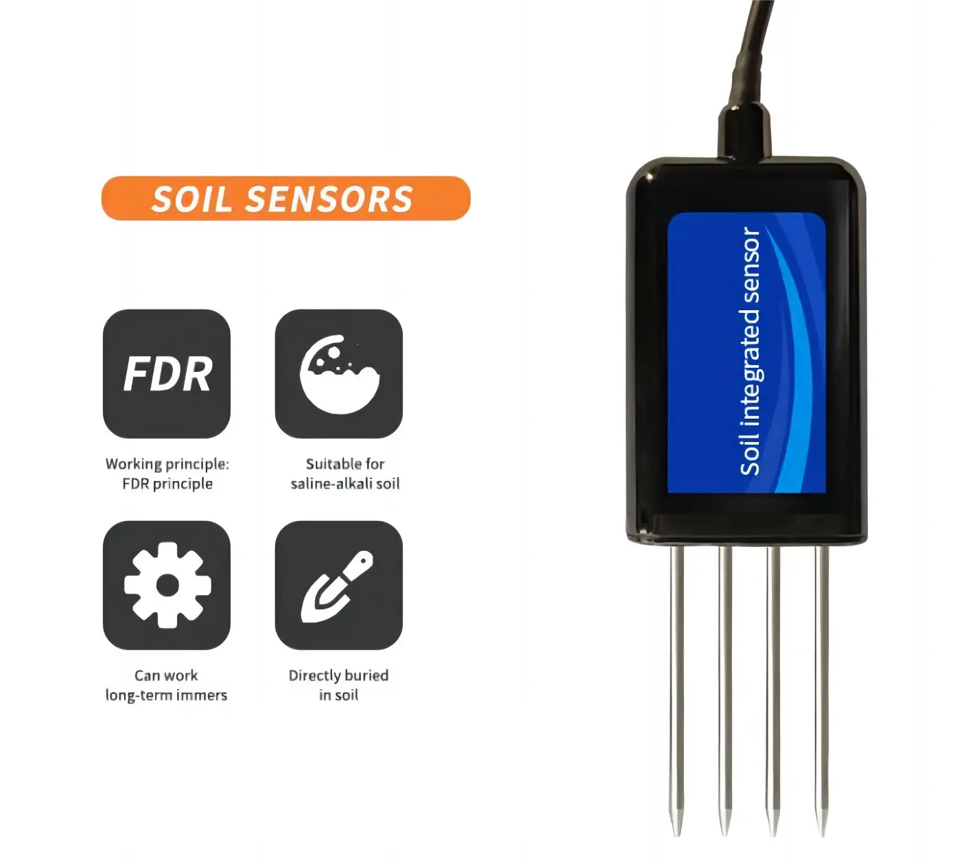 8 in 1 RS485 Soil Moisture Sensor and Conductivity Monitor for ...