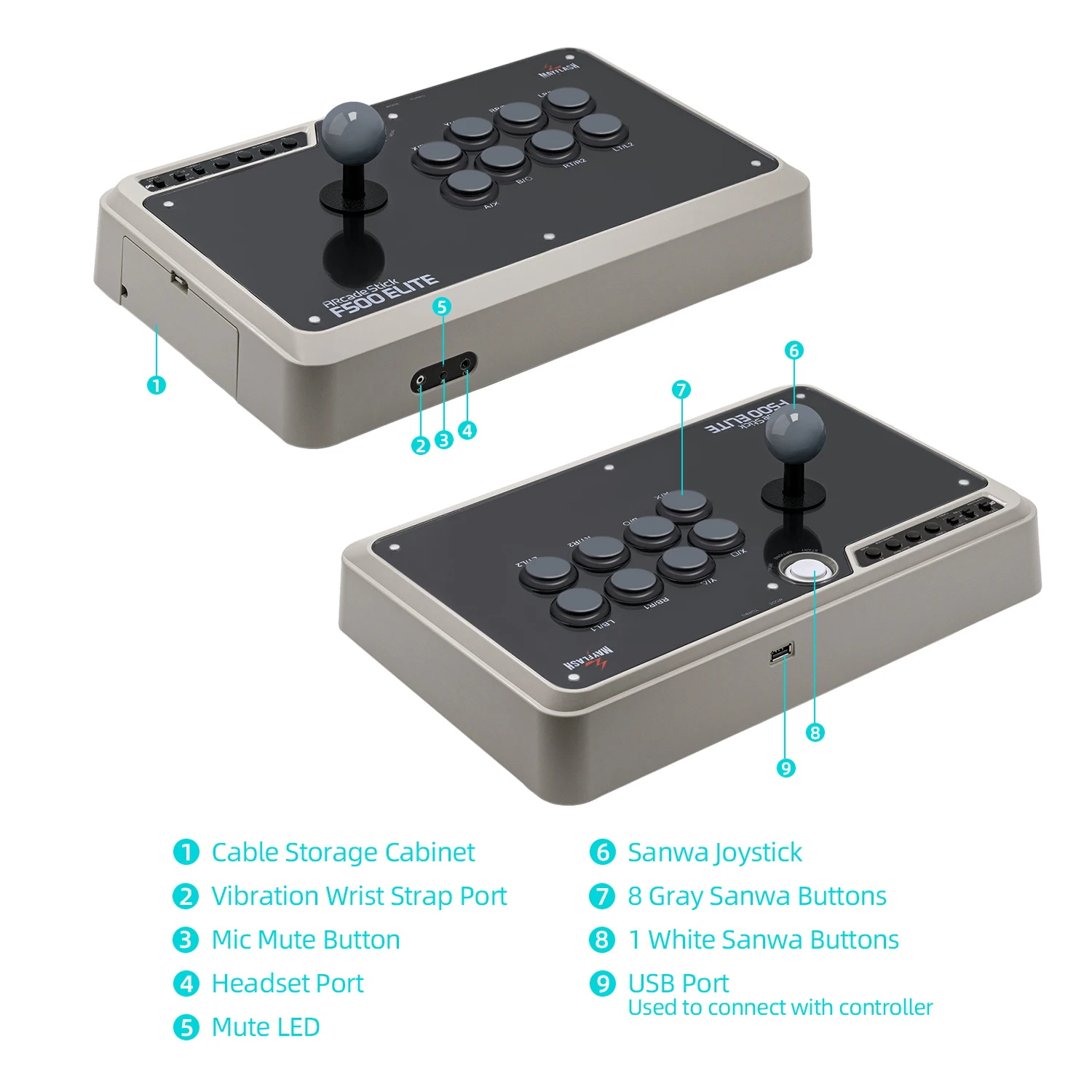 Mayflash F500 Elite Arcade Fightstick - Perfect for Gaming