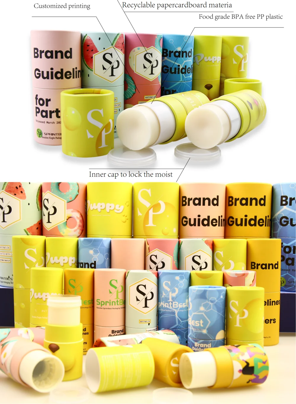 Custom Printing Push Twist Up Lipstick Deodorant Stick Cardboard Brown ...