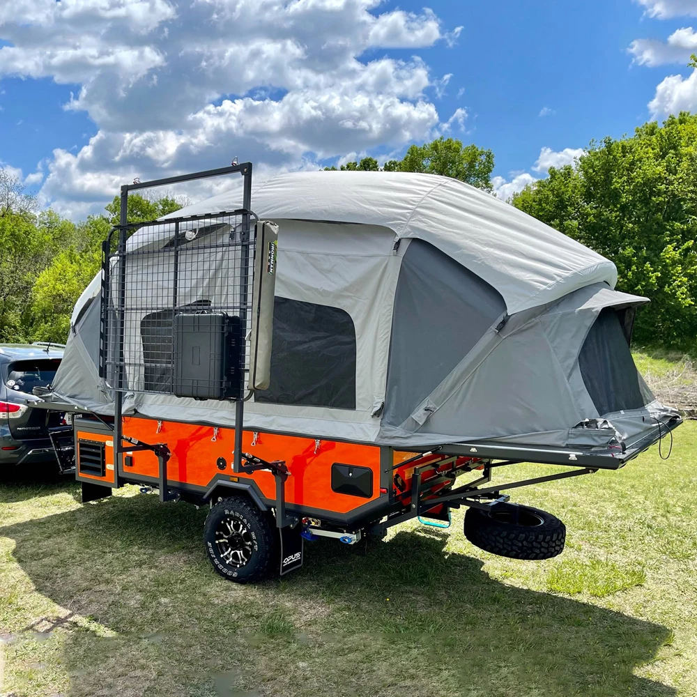 Standard Galvanized Double Fold Camper Trailer Inflatable Travel RV ...